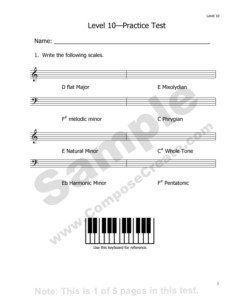 Music Theory Tests - Reproducible PDF tests and answer key