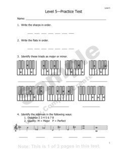 Music Theory Tests - Reproducible PDF tests and answer key