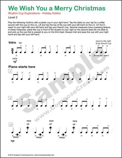 Holiday Rhythm Cup Explorations® - Cup tapping holiday pieces