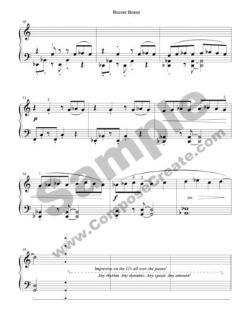 Buzzer Beater - Late elementary piano solo by Wendy Stevens