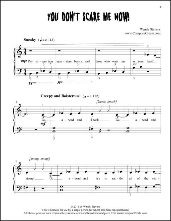 Easy Halloween Piano Music - Elementary piano solos