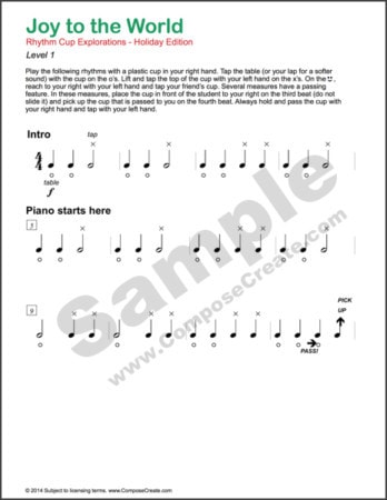 Holiday Rhythm Cup Explorations® - Cup tapping holiday pieces