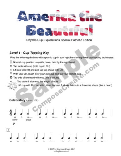 America the Beautiful with Rhythm Cups - Cup-tapping patriotic