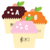 Cupcake Note Match - Music flashcards game