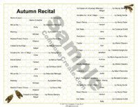 Autumn Recital Program Package - Completely editable!