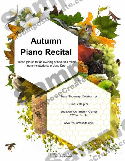 Autumn Recital Program Package - Completely editable!