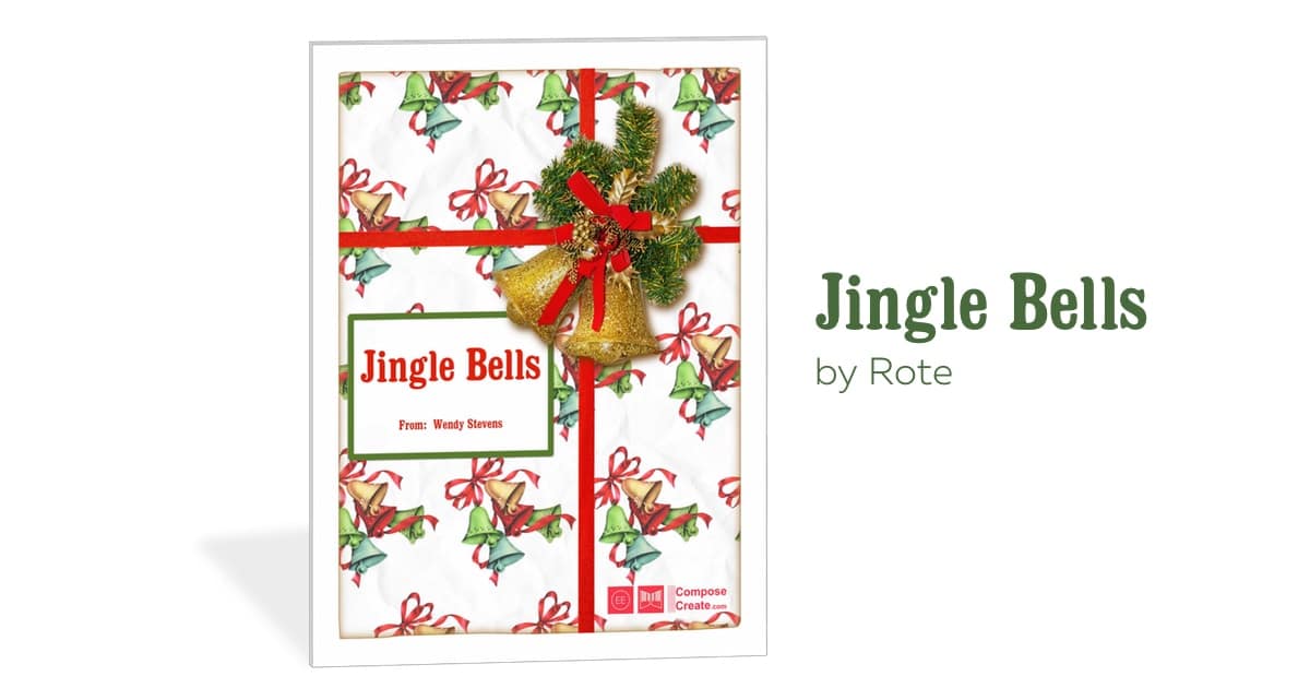 Jingle Bells Rote and Reading® - Easy holiday piano solo