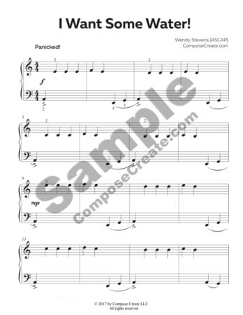 I Want Some Water - Rote and Reading® Piano Solo by Wendy Stevens