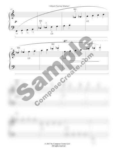 I Want Some Water - Rote and Reading® Piano Solo by Wendy Stevens