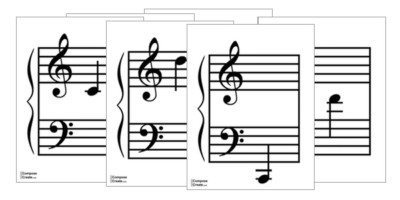 Free Giant Music Flashcards - Notes fill the entire page!