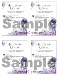 Halloween Recital Program Package - Editable and Artistic