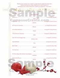 Christmas Recital Program Package - Editable and Artistic