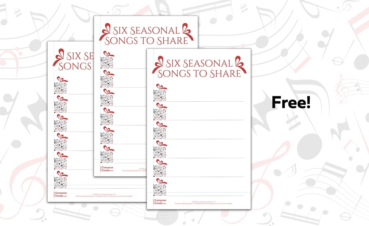 Six Seasonal Songs to Share - New Design - ComposeCreate.com
