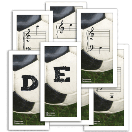 Soccer Music Flashcards - Music flashcard games