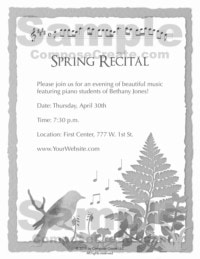 Vivaldi Spring Editable Recital Program Package - All text editable!