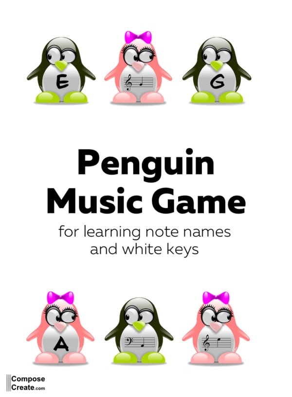 Penguin Music Game - for teaching note name and white keys