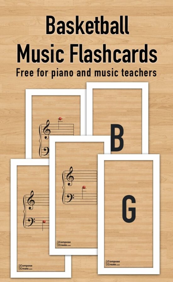 Free Basketball Music Flashcards - ComposeCreate.com