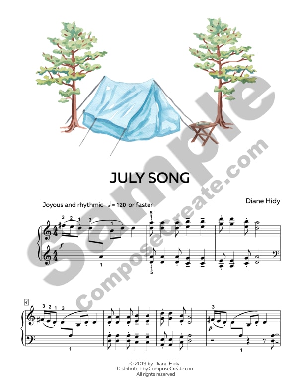 July Song - Piano solo by Diane Hidy