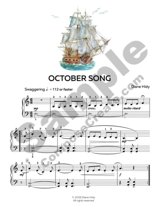 October Song - Piano solo by Diane Hidy - NFMC Choice