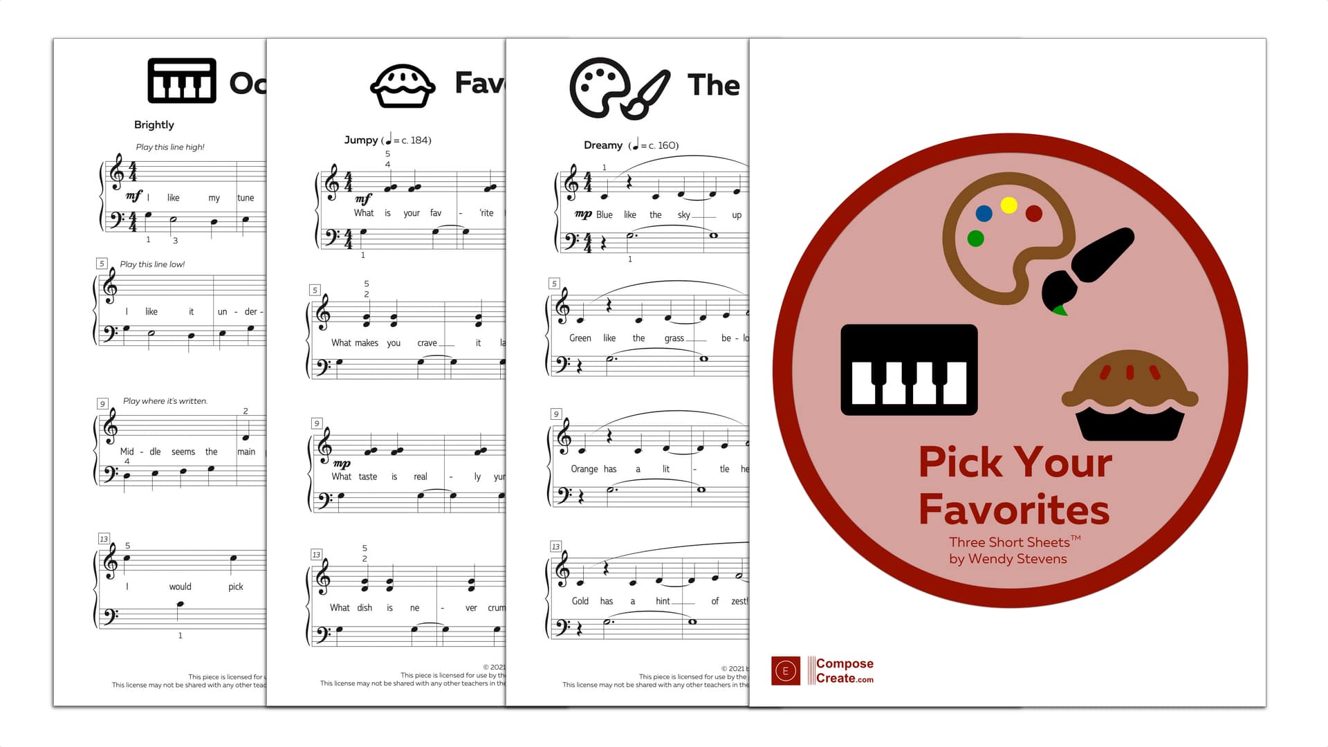 Donut Delights - Early Elementary Short Sheets® Piano Solos