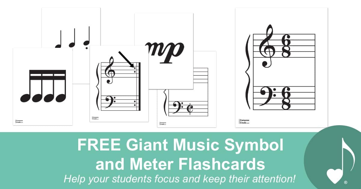 New Giant Music Symbol and Meter Flashcards! - ComposeCreate.com