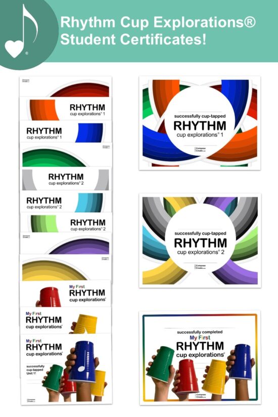 Rhythm Cup Explorations® Certificates - Type in names easily!