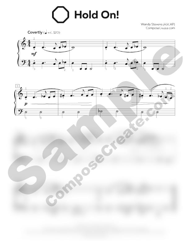 Hold It - Short piano solos to teach & improve dotted quarter note rhythm
