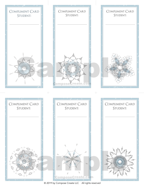 Snowflake Recital Program - Text is editable!