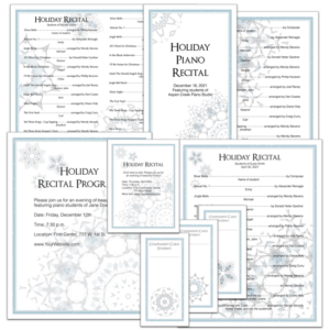 2017 Summer Recital Program Package - editable!