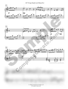 All Things Bright and Beautiful - from Easy Hymn Solos 3