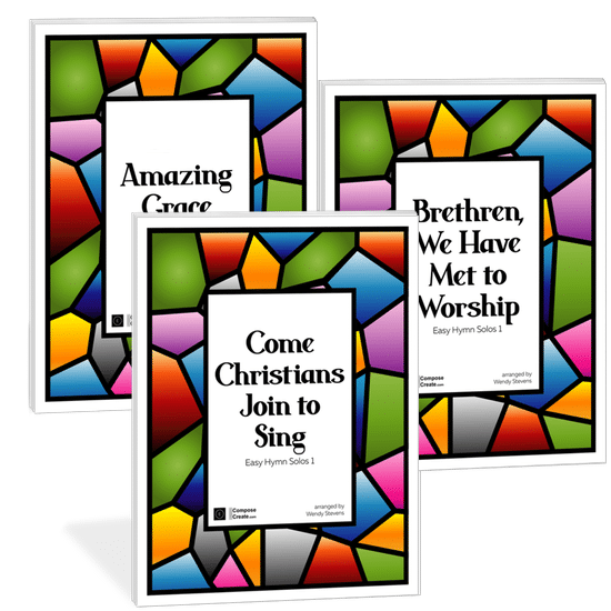 Easy Hymn Solos 1 Bundle B - Elementary hymn arrangements