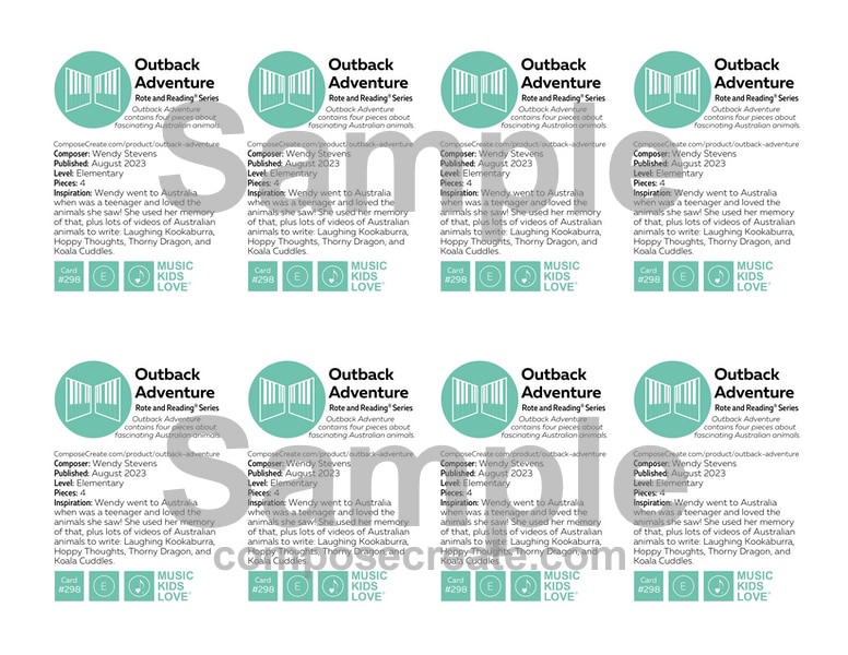 Music Achievement Cards