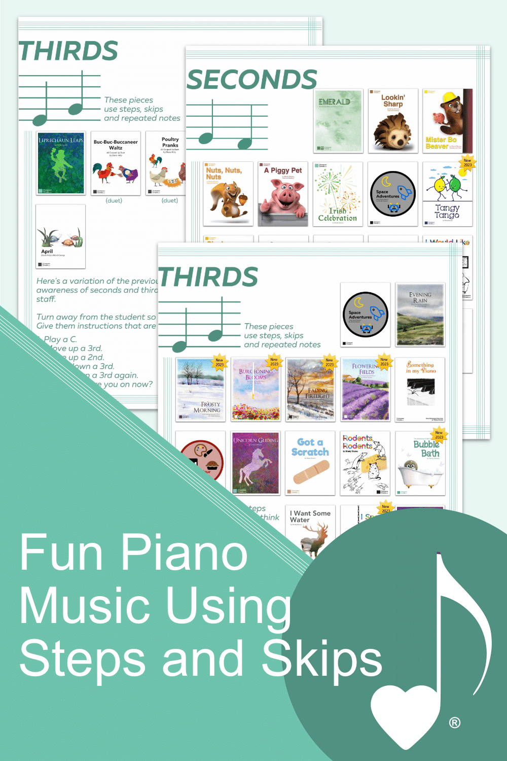 Fun Piano Music Using Steps and Skips - ComposeCreate.com
