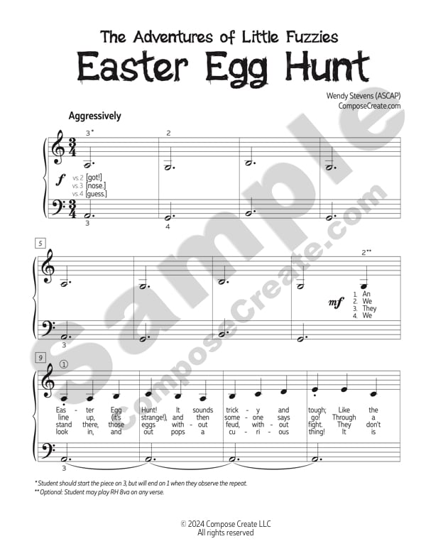 Easter Egg Hunt - A Little Fuzzy Piano Adventure