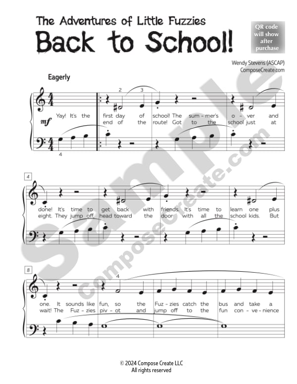 Back to School - A Little Fuzzy Piano Adventure