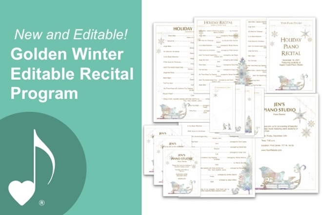 The New Winter Editable Recital Program is Here! - ComposeCreate.com