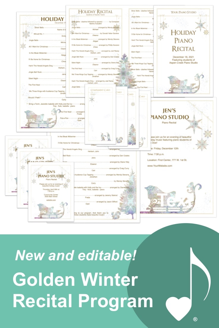 The New Winter Editable Recital Program is Here! - ComposeCreate.com