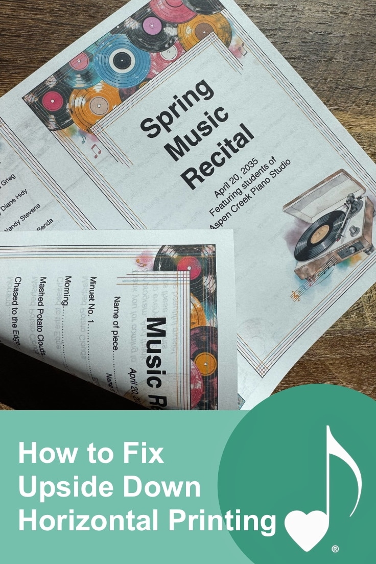 How to Fix Upside Down Printing for Piano Teaching Resources - ComposeCreate.com