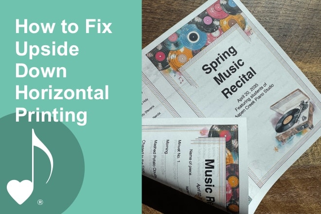 How to Fix Upside Down Printing for Piano Teaching Resources ...