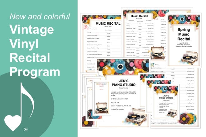 New Colorful Recital Program That Will Pop! - ComposeCreate.com