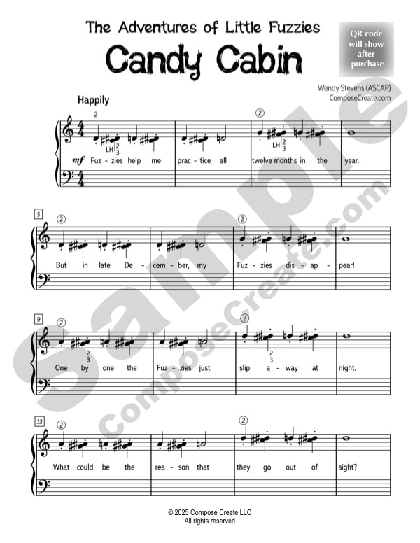 Candy Cabin - a Little Fuzzies holiday piano piece